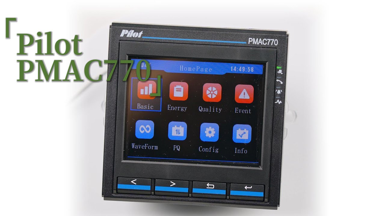 Pilot Multifunction Power Meter PMAC770 - YouTube