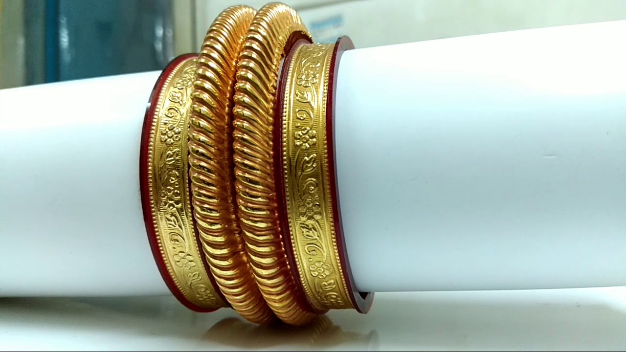 Light weight aanwla chudi with designer bangles - YouTube
