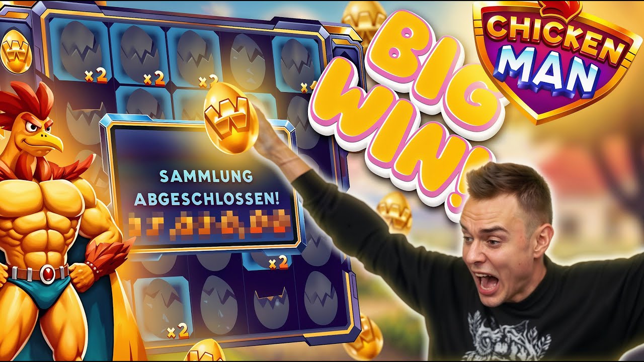 Neue Hacksaw CHICKEN MAN eskaliert im ersten Bonus!🐣🥚| Casino Slot ...