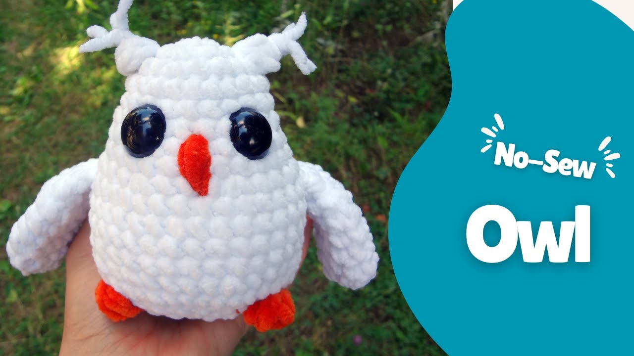 Chubby No-Sew Crochet Owl Tutorial | Easy Beginner-Friendly Pattern 🦉 - YouTube