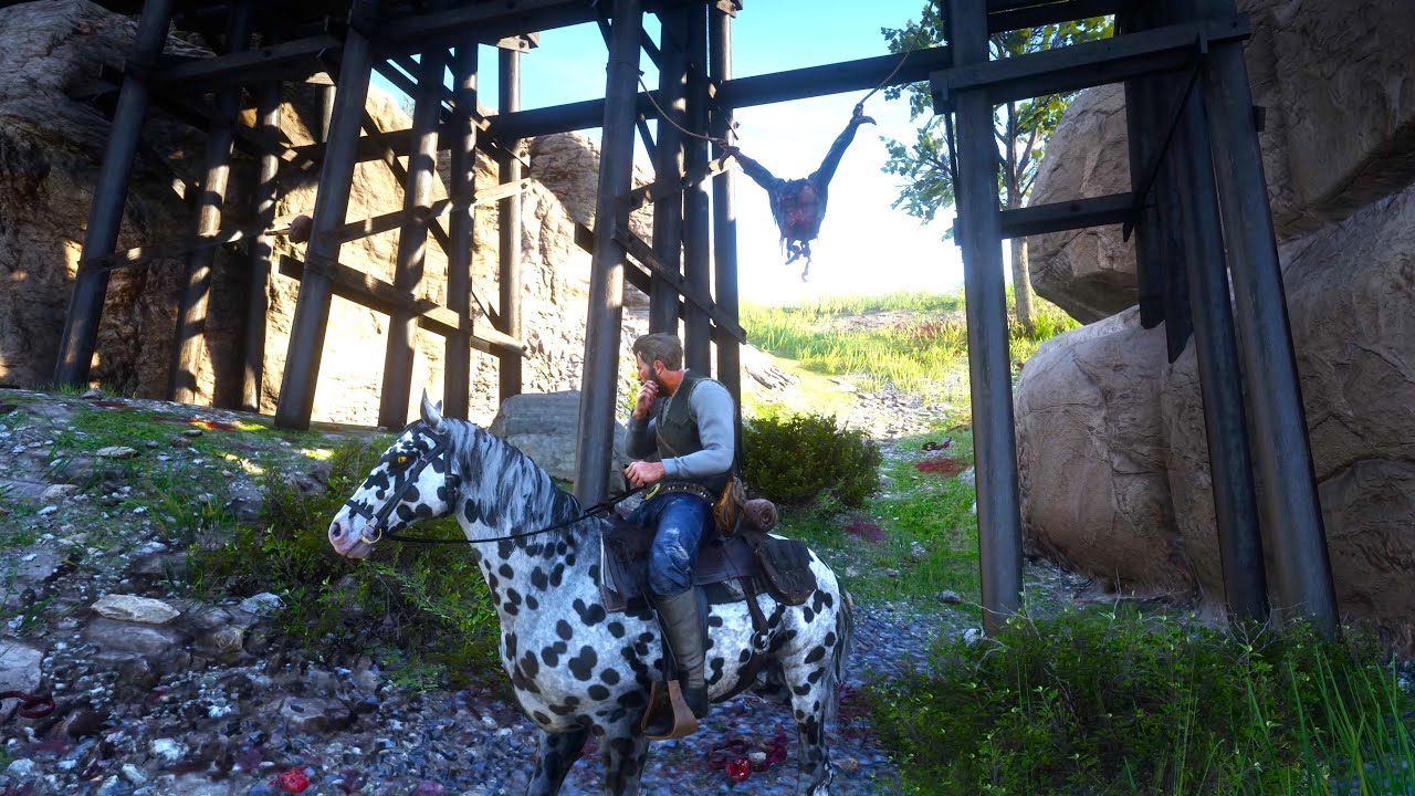 RDR 2 | Arthur Morgan Found Mysterious Dead man | Serial Killer Clue No ...