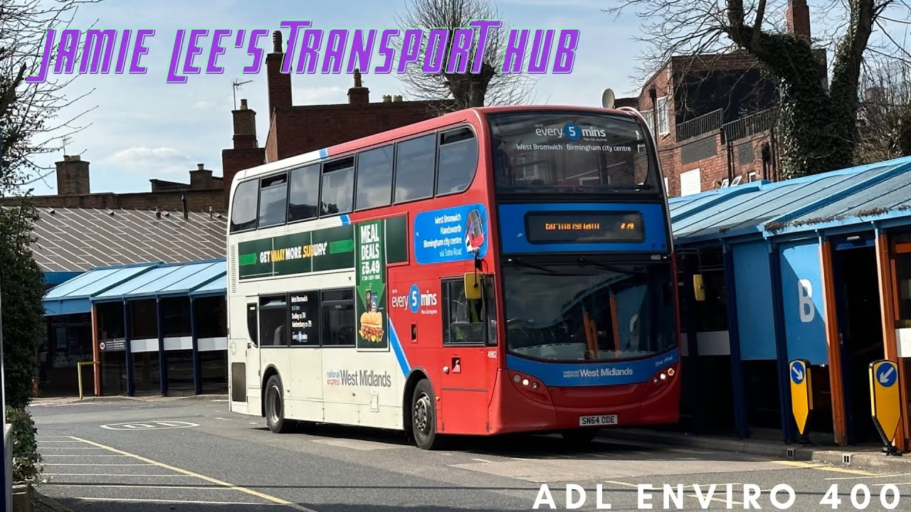 National Express West Midlands ADL Enviro 400 no 4982 on route 74 - YouTube
