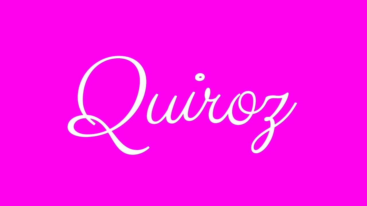 Quiroz English Cursive Handwriting Tutorial - YouTube