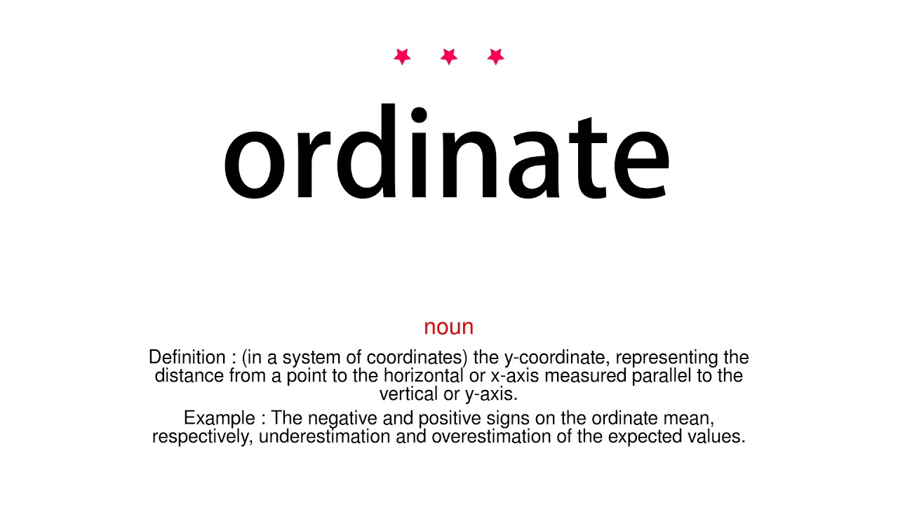 How to pronounce ordinate - Vocab Today - YouTube