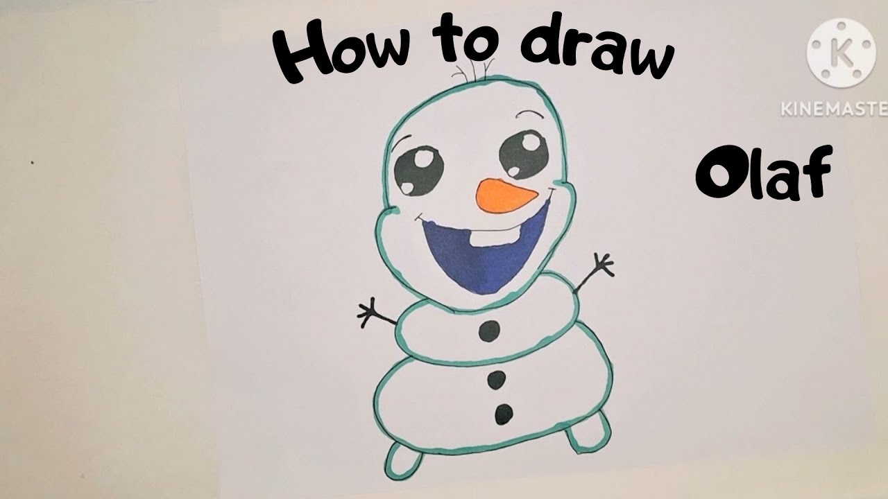 How To Draw A Olaf From Disney Frozen - YouTube