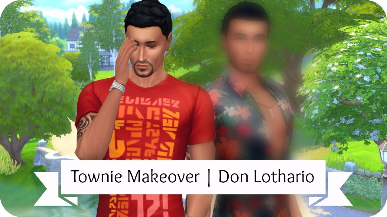 Sims 4 Townie Makeover | Don Lothario - YouTube