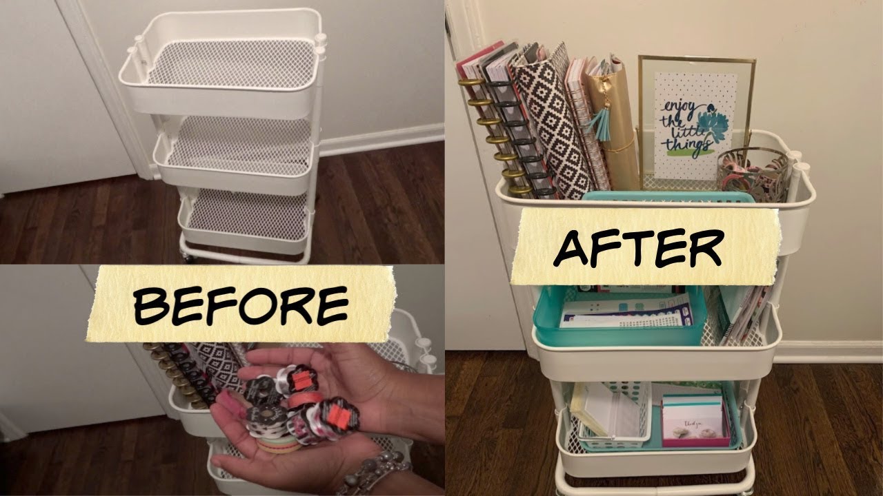 PLANNER CART ORGANIZATION/ $20.00 CRAFT ORGANIZATION - YouTube