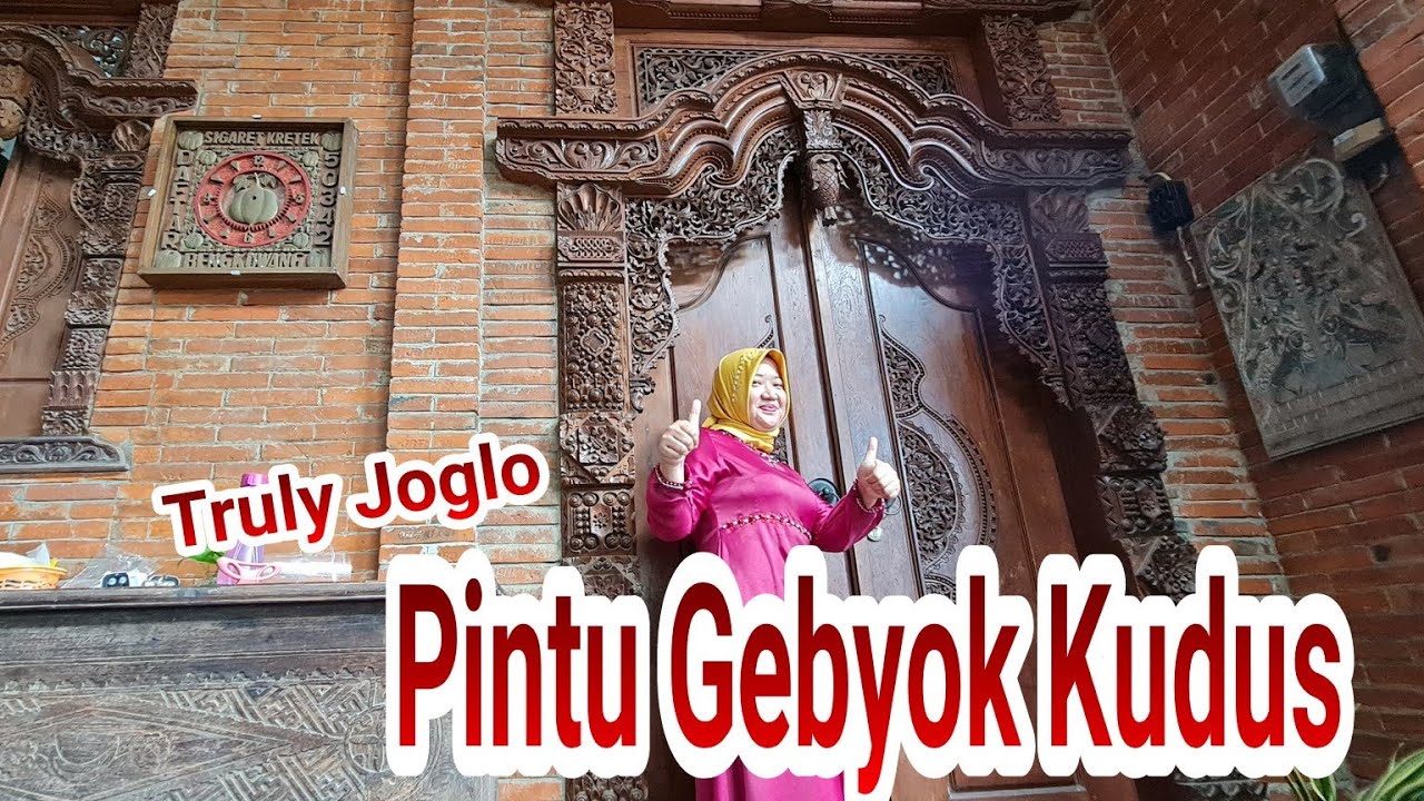 Pintu Gebyok Ukir Kudusan Soko 20cm Kayu Jati Lawas Utuh di Rumah ...
