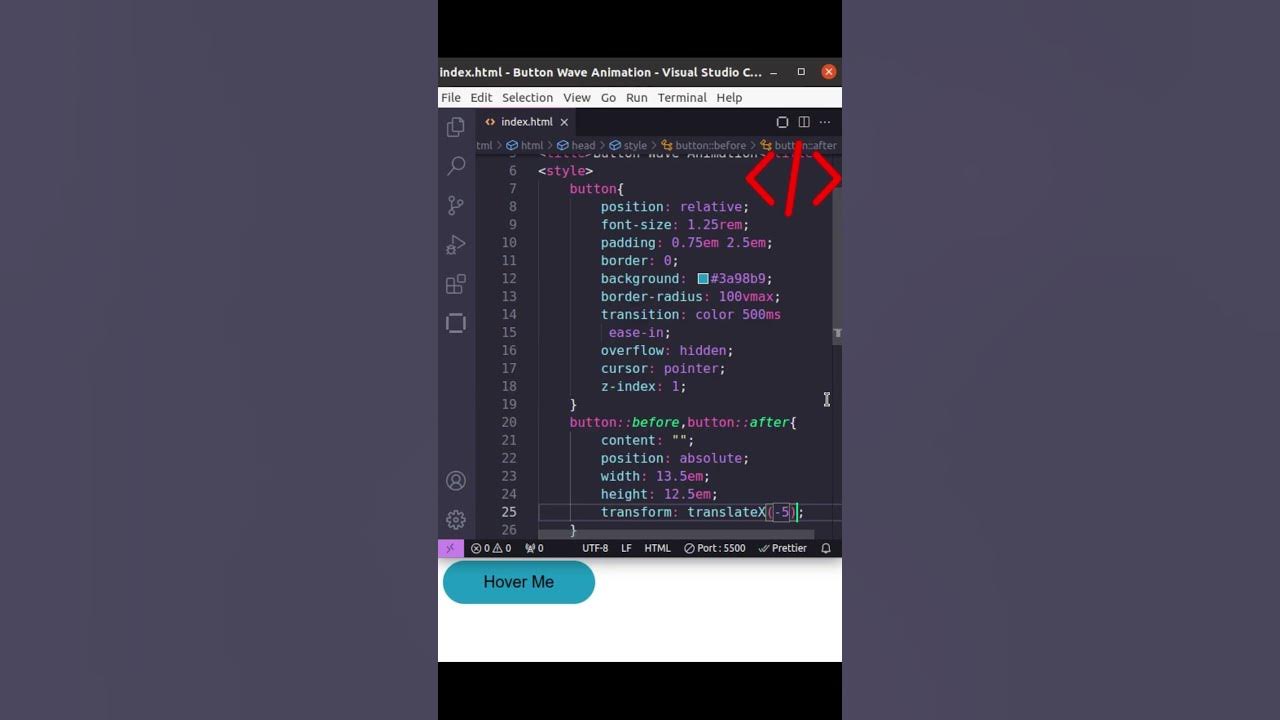 How To Create A Button Wave Animation Html Css Css Cssanimation Coding Youtube