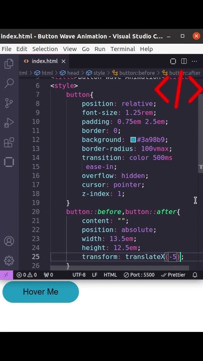 How To Create A Button Wave Animation Html Css Css Cssanimation Coding Youtube
