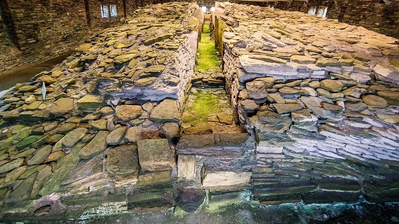 Neolithic Tomb & Chambered Cairn of Midhowe, Rousay island Orkney - YouTube