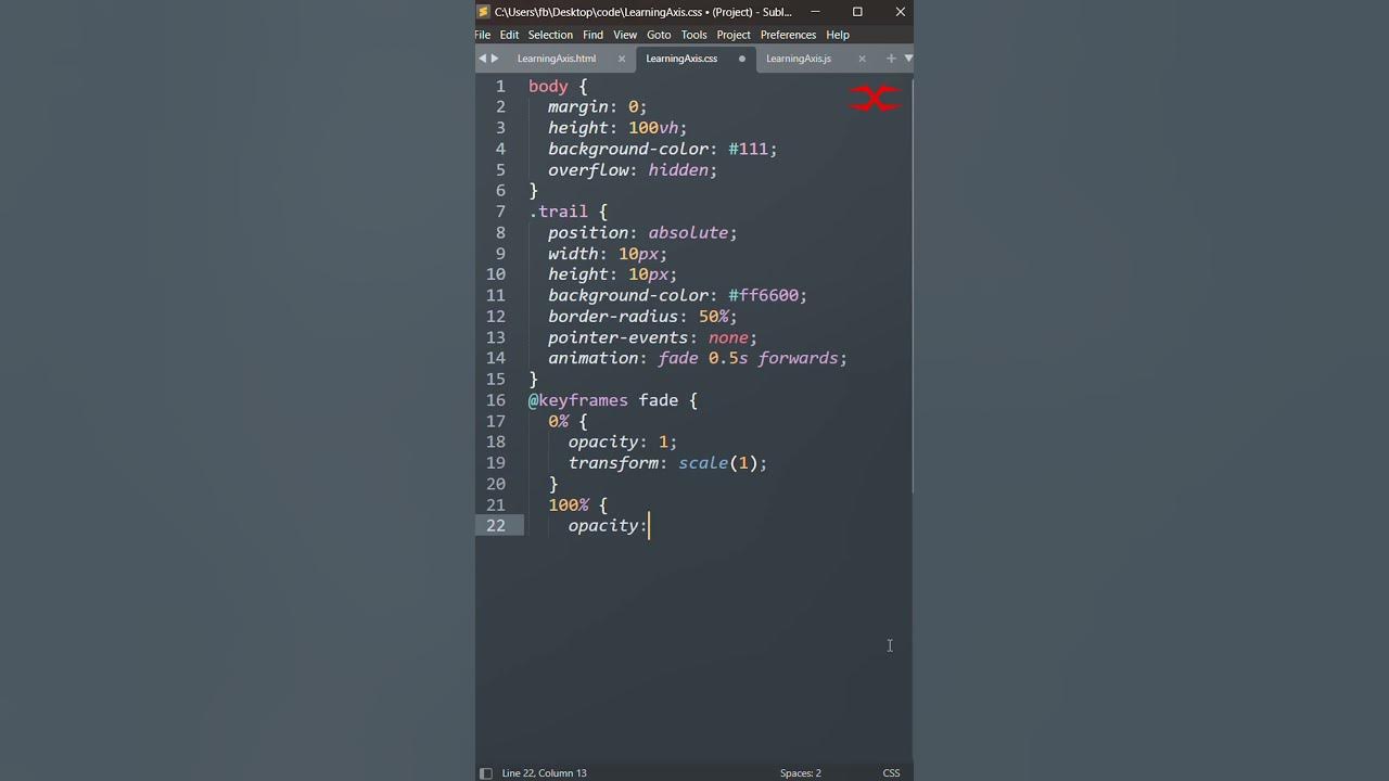 Mouse Trail Effect Html Css Javascript Youtube