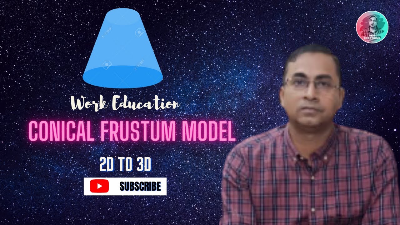 conical frustum out of paper I 3d geometric shape I 3d math model I diy ...