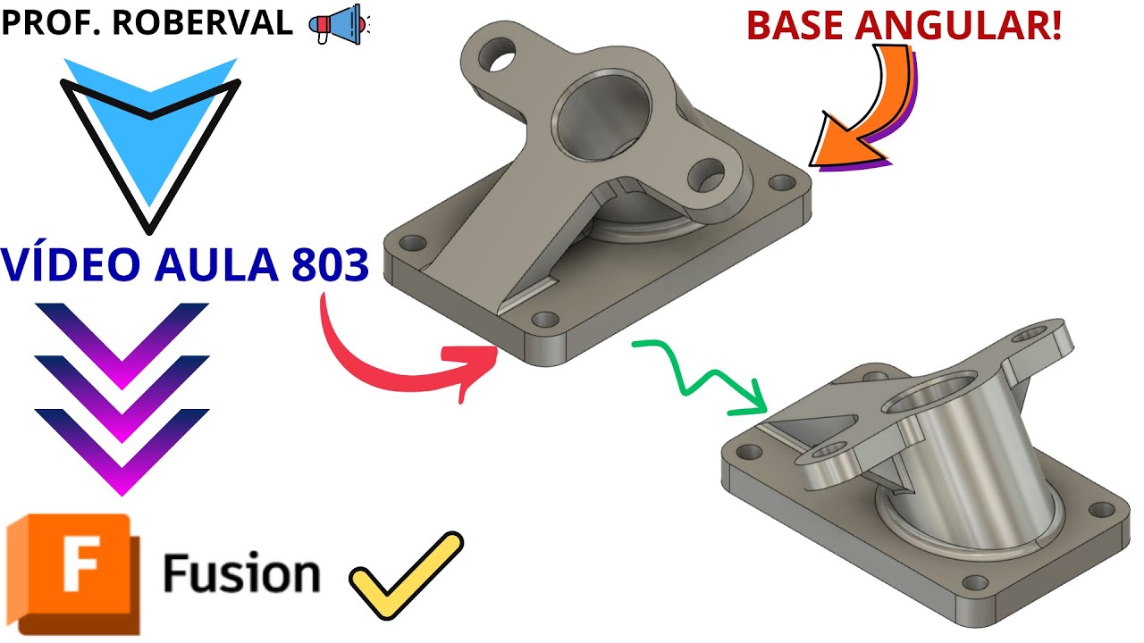 Aula 803 - Modelamento Base Angular no Autodesk Fusion - YouTube