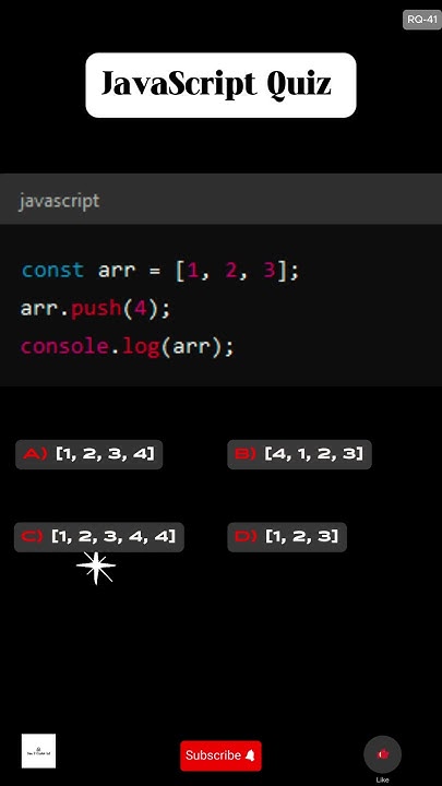 JAVASCRIPT QUIZ-01 || JAVASCRIPT INTERVIEW QUESTION || #shorts #shortsviral #coding #javascript ...