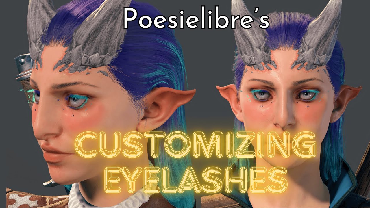Customizing Eyelashes in BG3 - YouTube