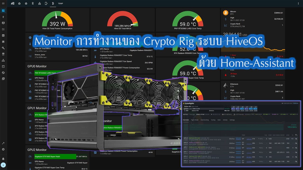 Monitor การทำงานของ Rig ขุดเหรียญ Crypto ระบบ HiveOS ด้วย Home ...