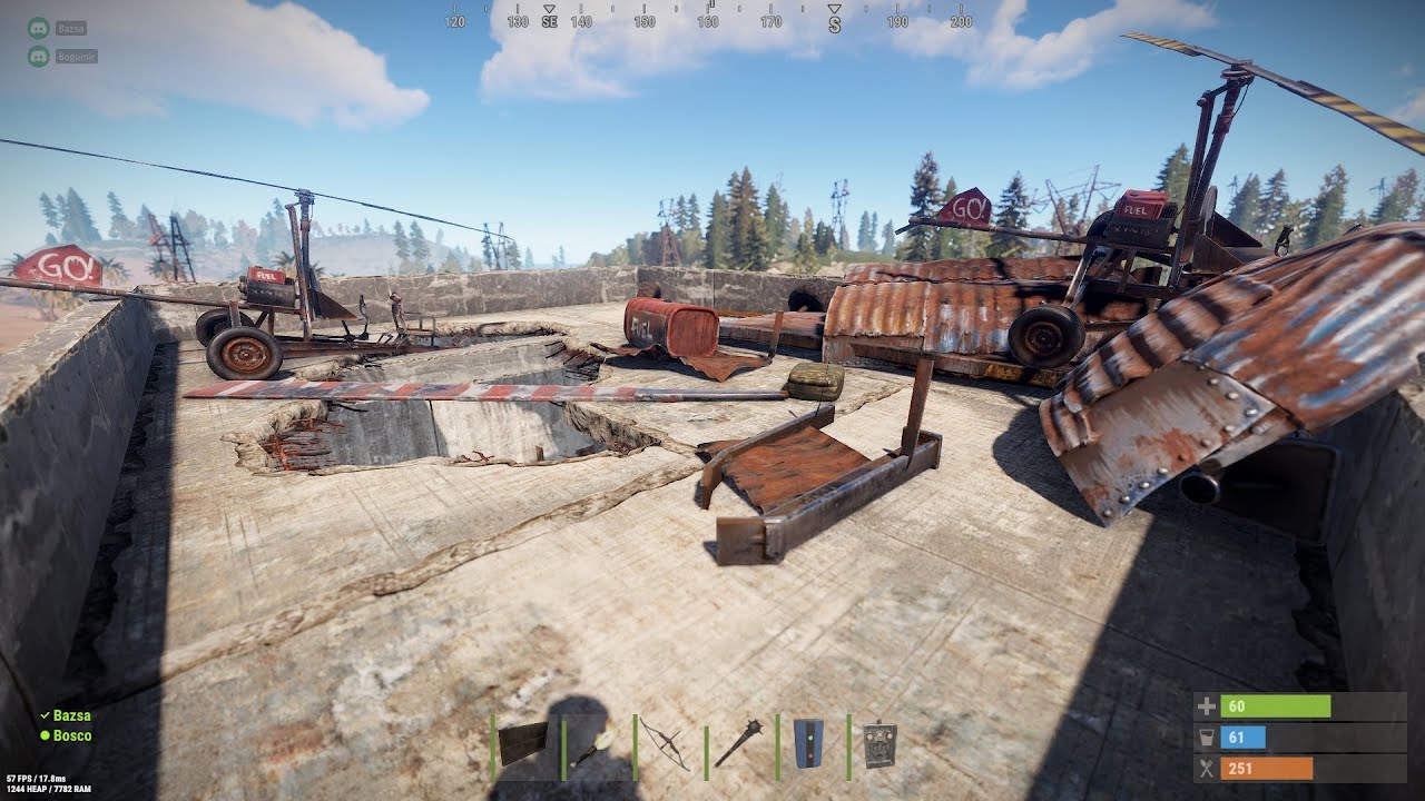 Rust vanilla duo moments - Loot easy mode - train yard - YouTube