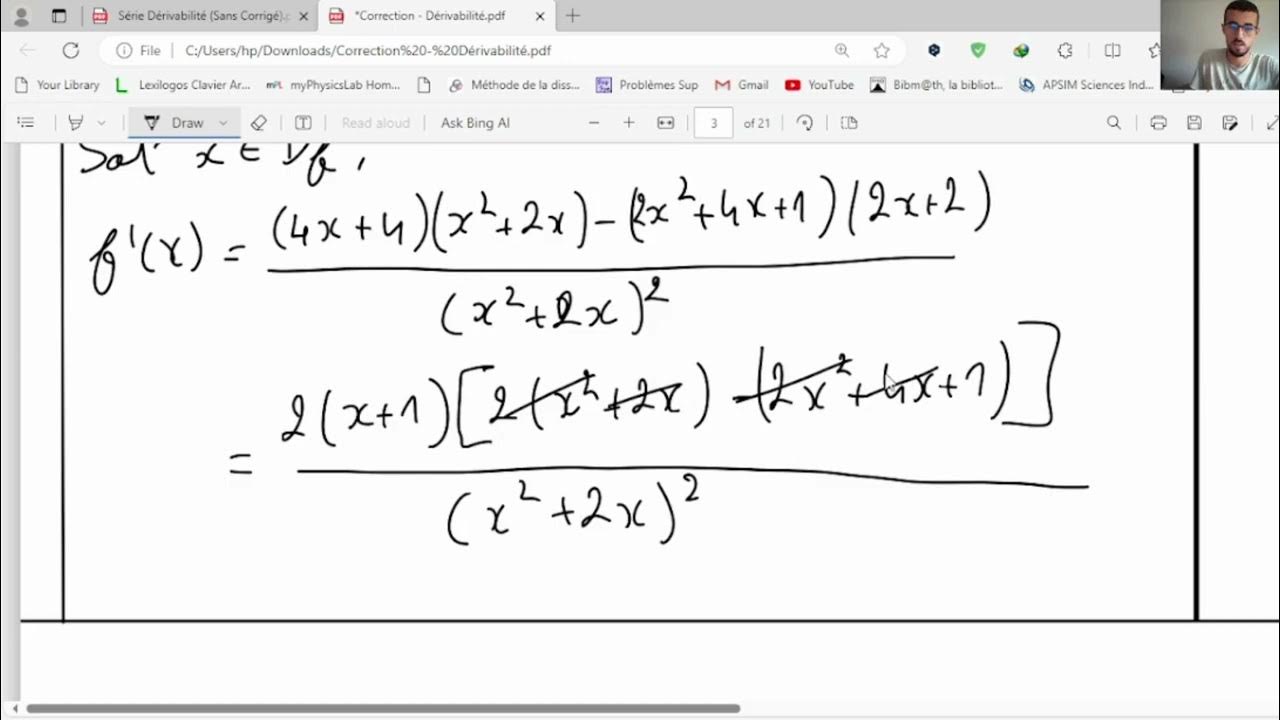 Dérivabilité - Série - Ex3 - C - YouTube