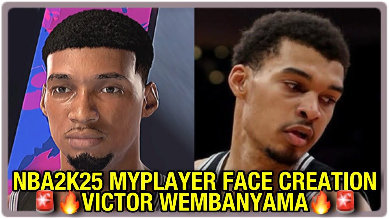 🏆 NBA 2K25 MyPlayer Face Creation Guide VICTOR WEMBANYAMA ~ Xbox Series ...