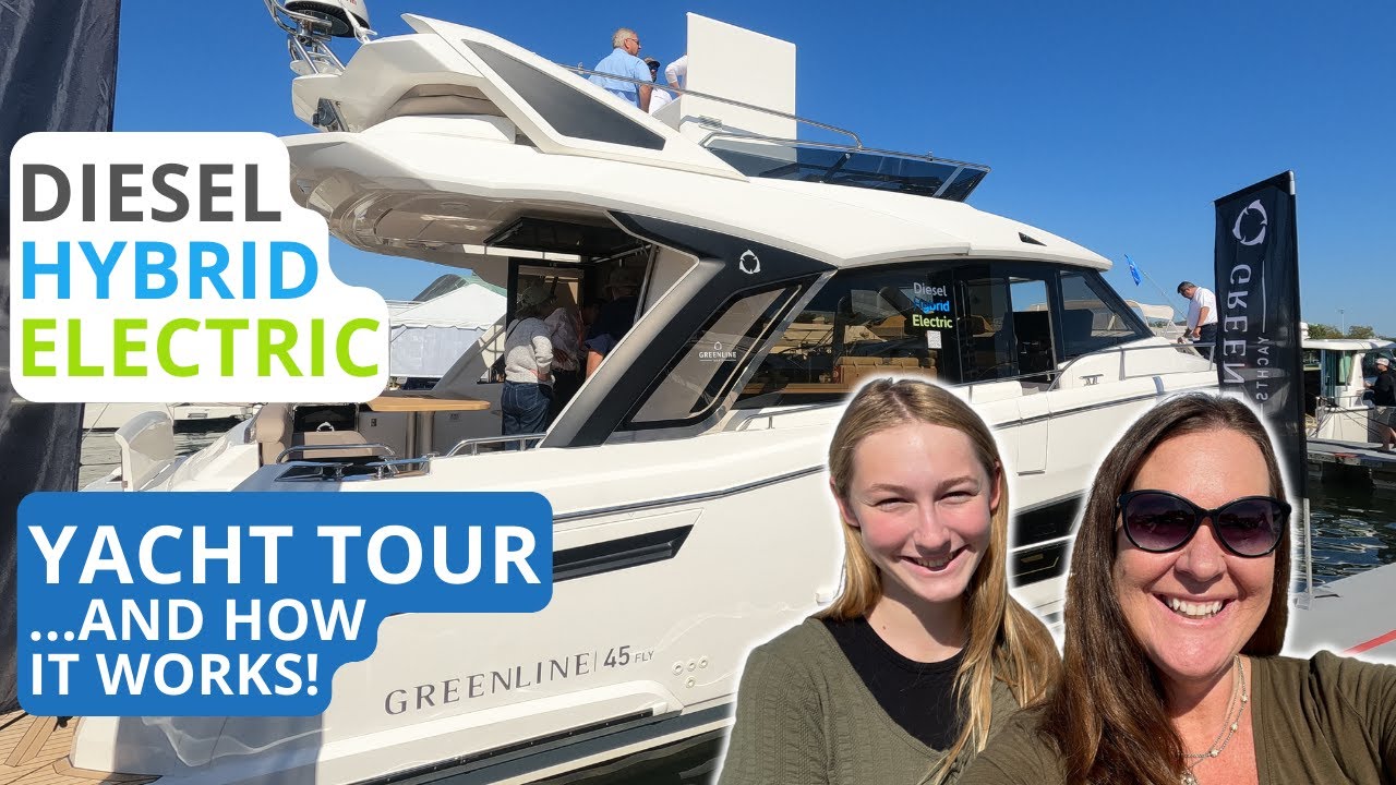Greenline 45 Fly Diesel-Hybrid-Electric | Yacht Tour & How it Works ...