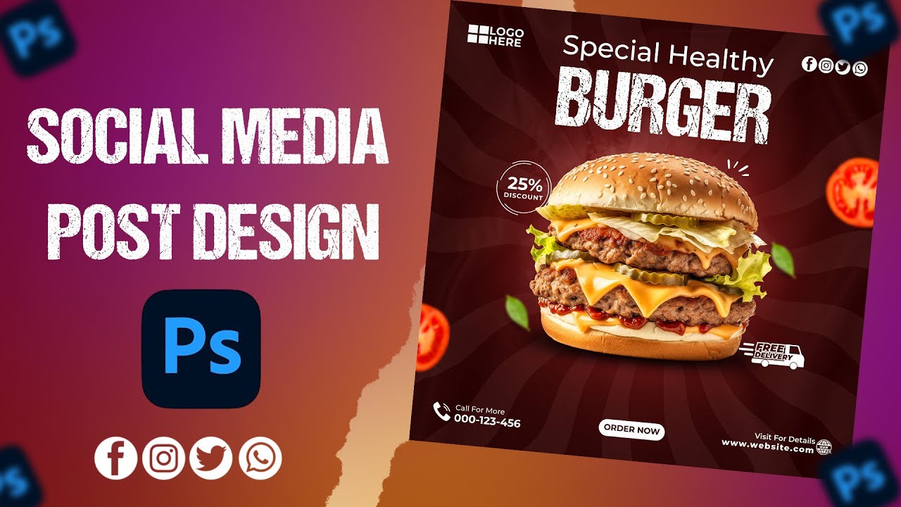 Social Media Post design_Adobe Photoshop - YouTube