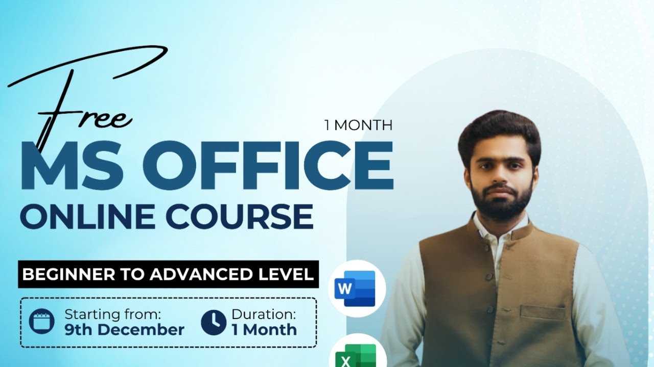 Certified Free MS Office Course | 4th Class | LIVE COURSE - YouTube