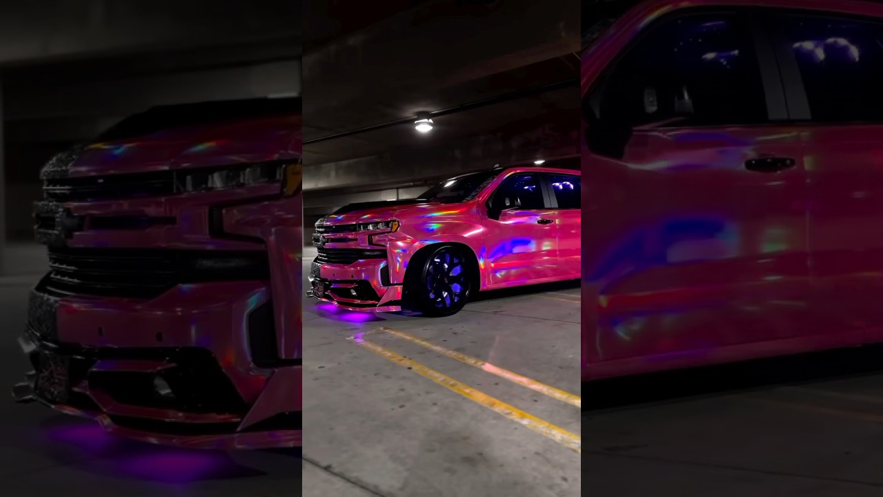 2020 RST Silverado Chrome Pink Wrap 💖💖 Dropped On Snowflakes ️ # ...