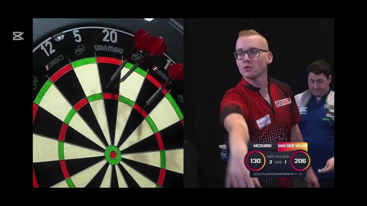 mcguirk vs van der velde playerchampionship 4 LAST 128 [FULL MATCH ...