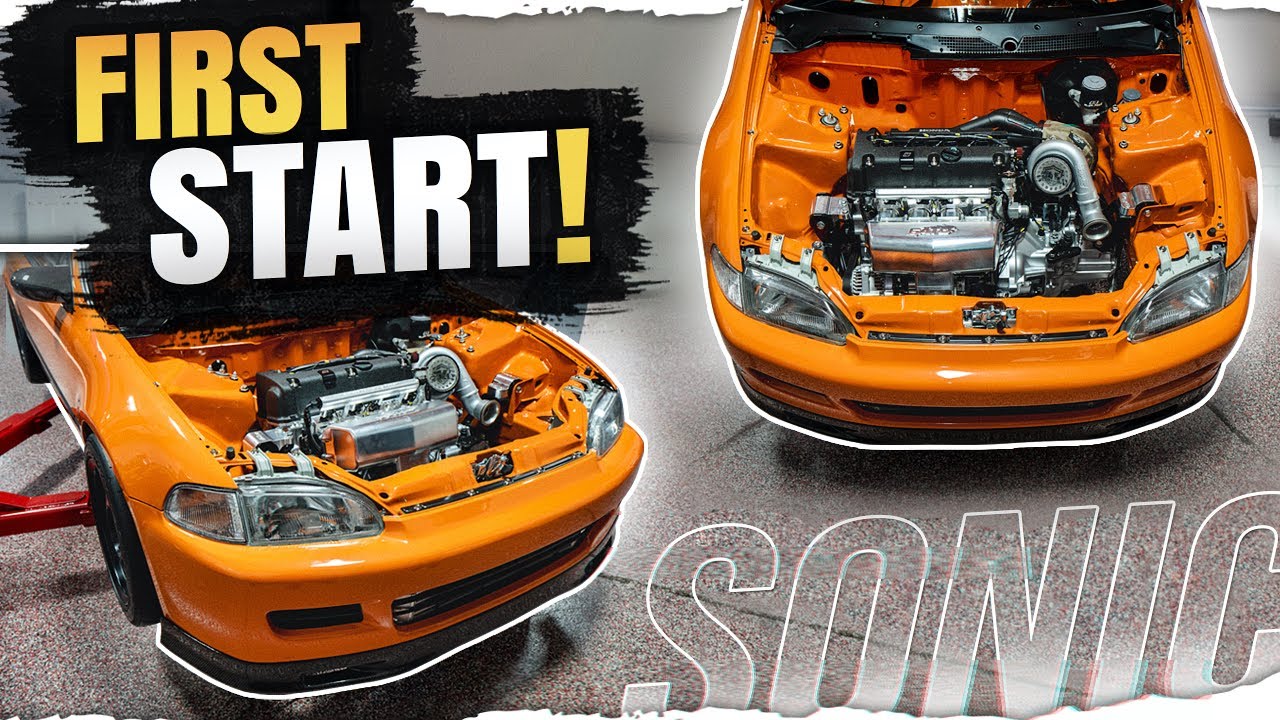 500hp k20a2 Turbo Civic starts for the very first time! - YouTube