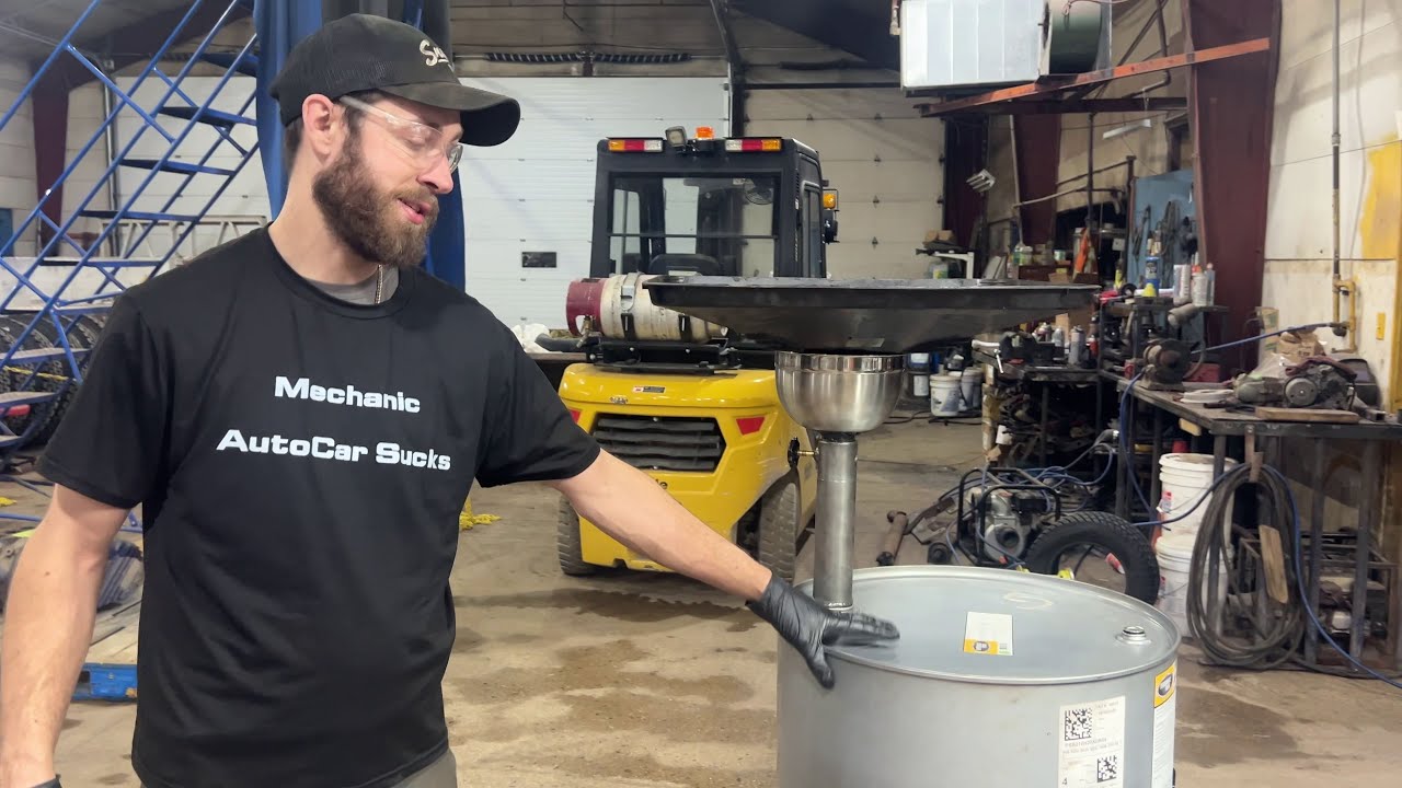 55 Gallon Custom Oil Change Drain Bucket - YouTube
