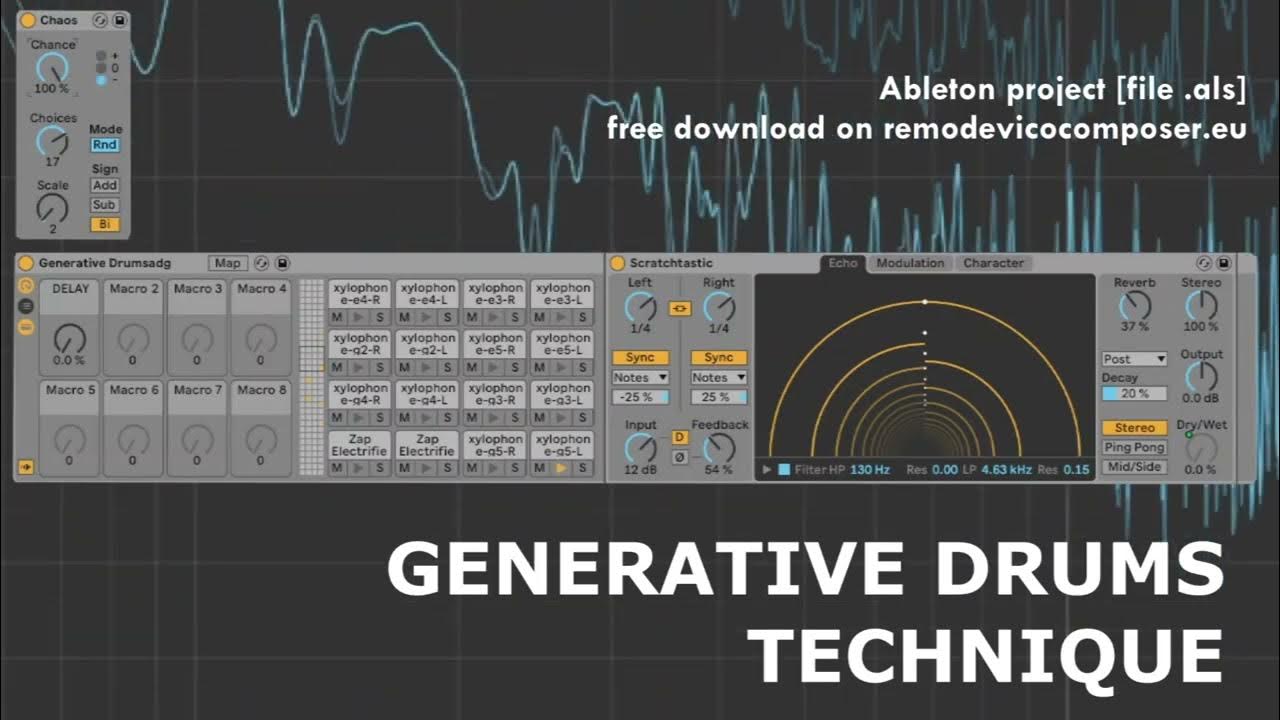 Generative drums technique [Ableton project free download] - YouTube