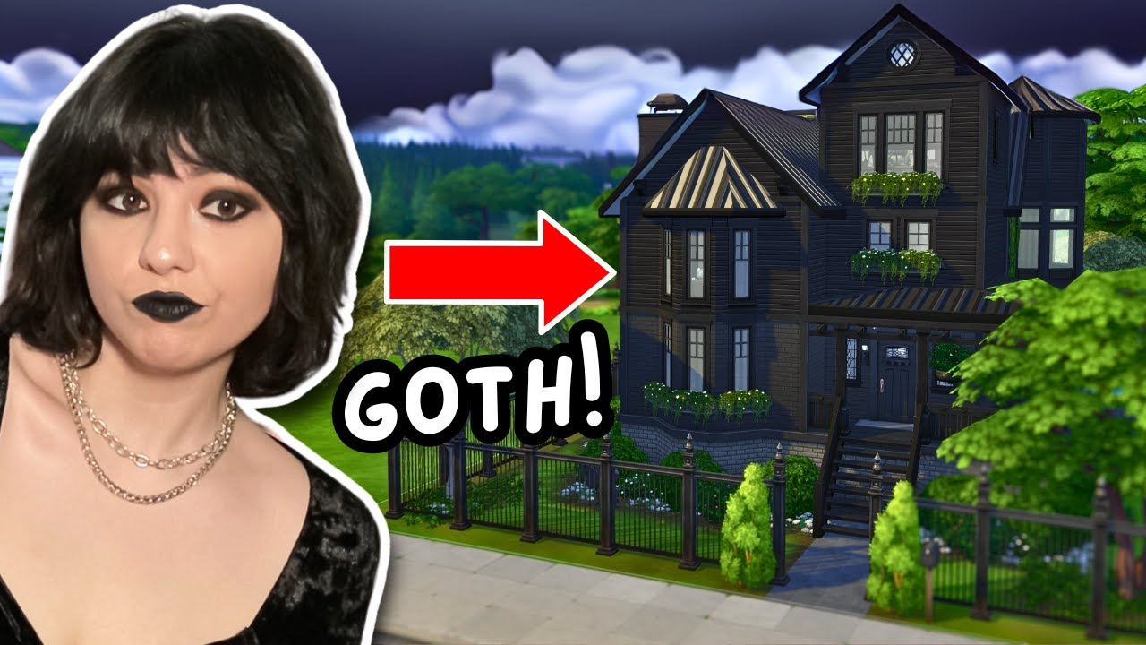 I renovated the GOTH FAMILY HOME | The Sims 4 Speed Build - YouTube