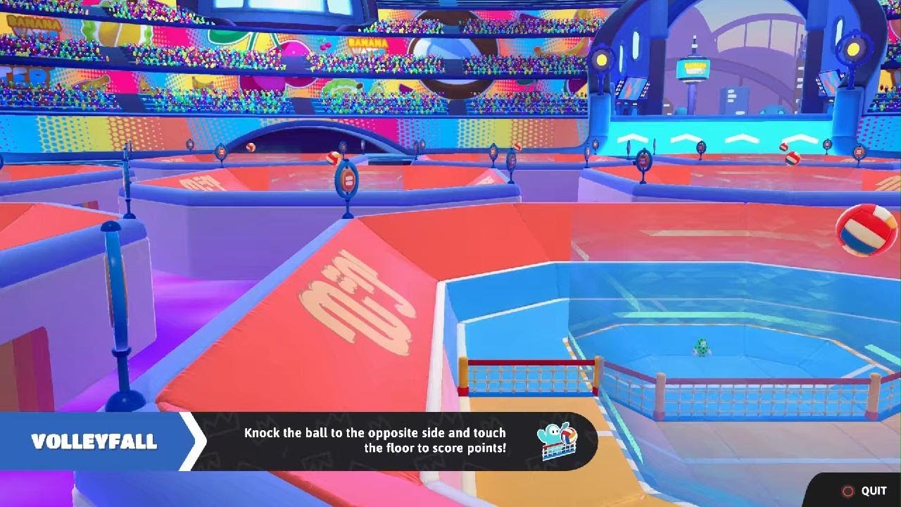 Fall guys 1v1 volleyball with leon - YouTube