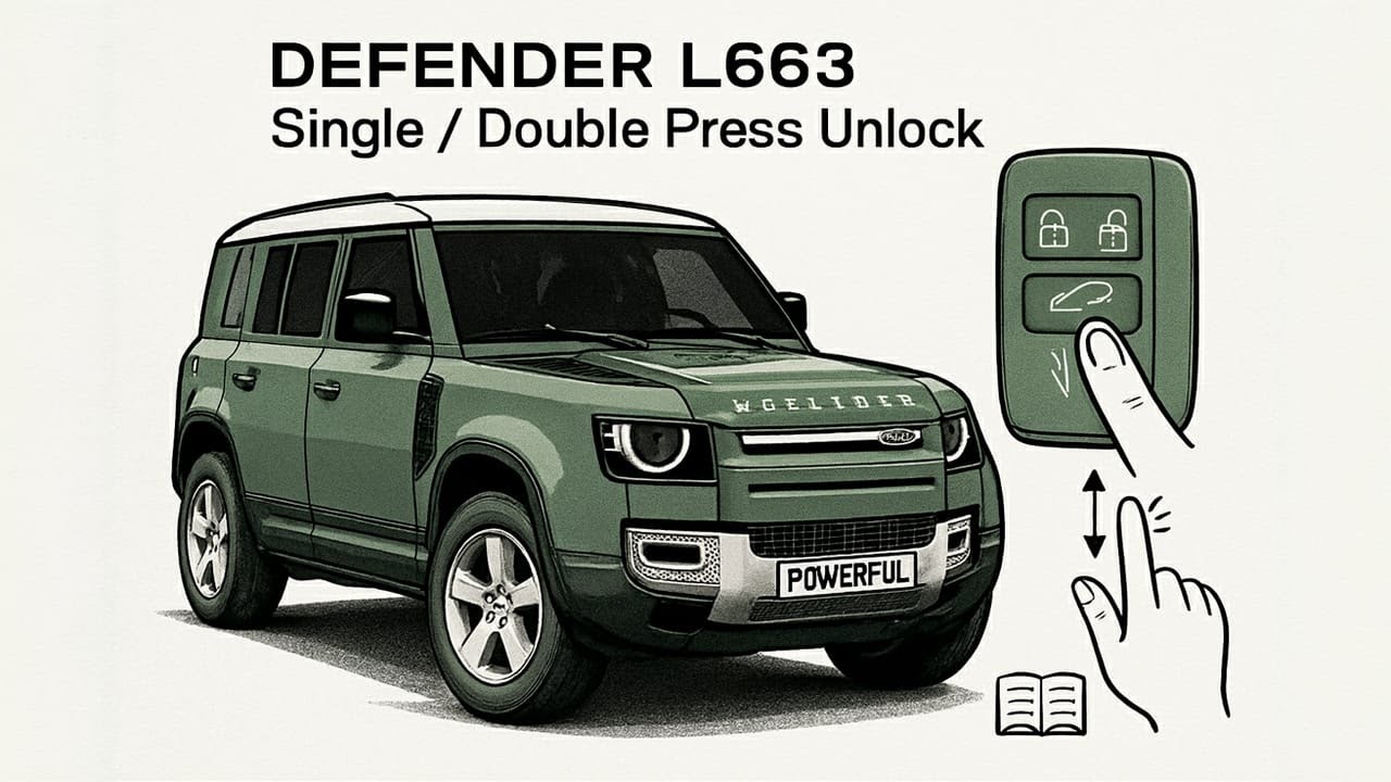 How To Configure Single / Double press unlocking on Land Rover Defender ...