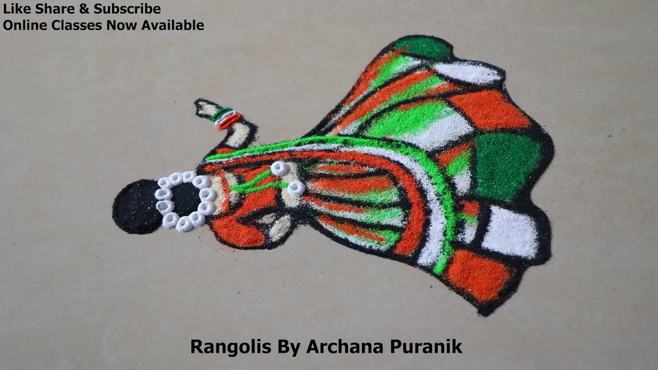 Independence Day Rangoli 🧡⚪💚 15th August Special Rangoli Design|Happy ...