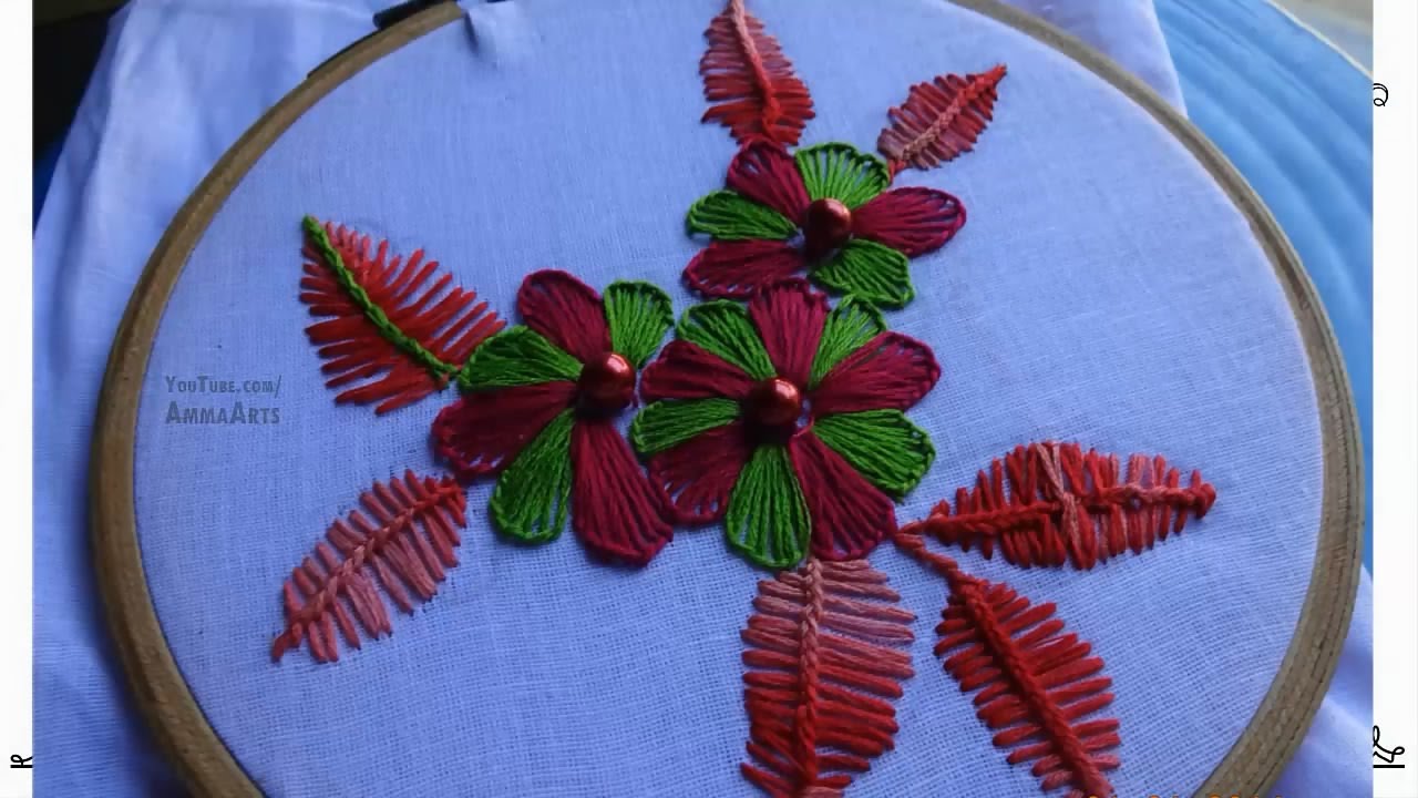 Hand Embroidery Buttonhole Stitch by Amm Arts - YouTube