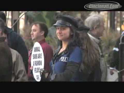PETA "Fashion Police" Hand Out Citations - YouTube