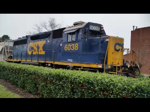 [CSX]6038 GP40-2 Leads F936-09 Through Fay NC With Mr A. @ The Controls & Heavy Train & Emd ...