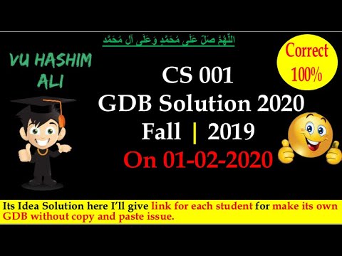 CS001 computer proficiency GDB Solution 2020 & 2019 Fall | Virtaul University | VU Hashim Ali ...
