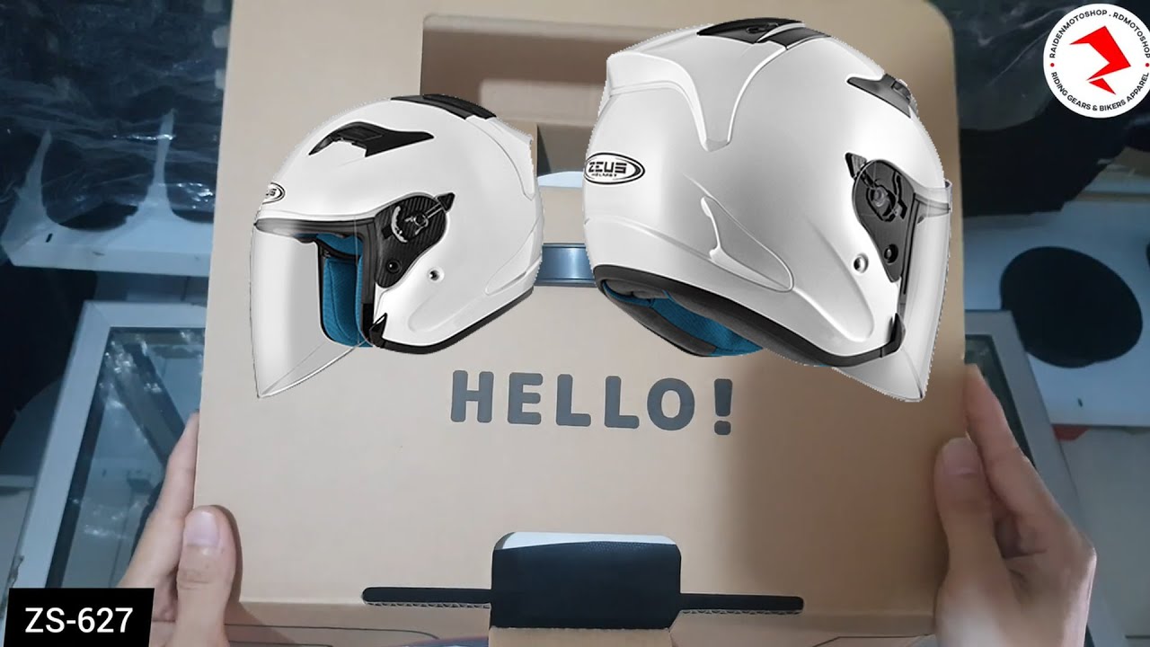 ZEUS ZS-627 OPEN FACE HELMET | SPORT CASUAL OUTLOOK - YouTube