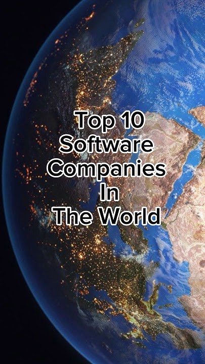 top 10 software companies in the world - YouTube