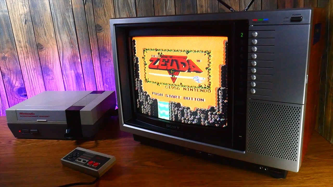 Zelda (NES) Sony Trinitron KV-1240WP CRT TV stream - YouTube