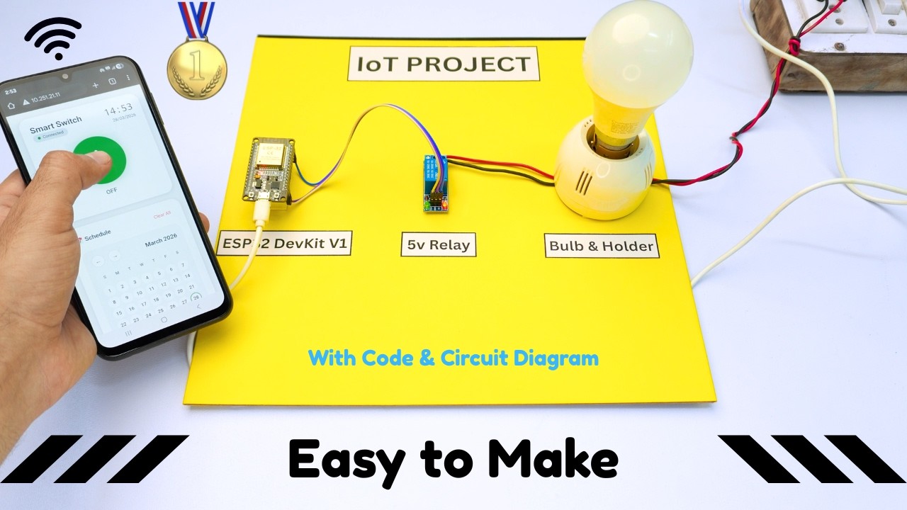 Smart Home Automation using ESP32 | Control Bulb with Relay | IoT ...