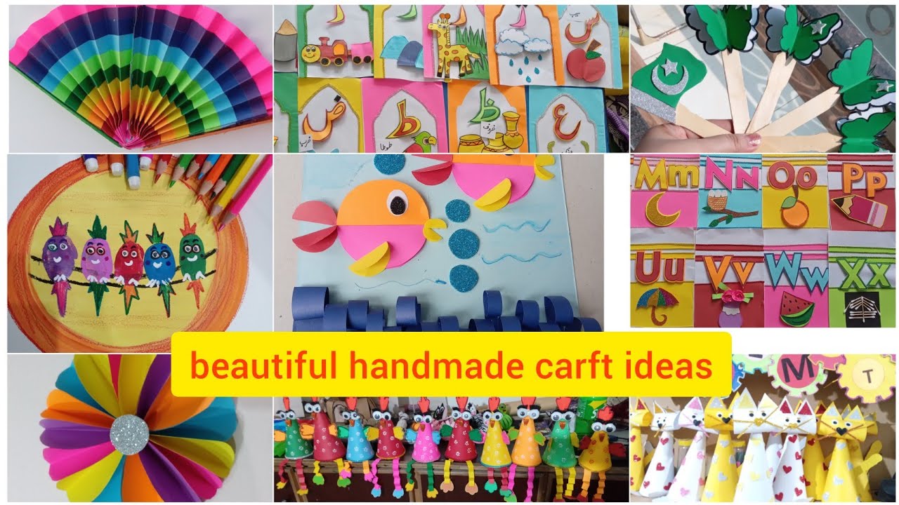 paper carft idea|motifs|fish|paper fan|flowers|crowns|simple|eazy carft ...