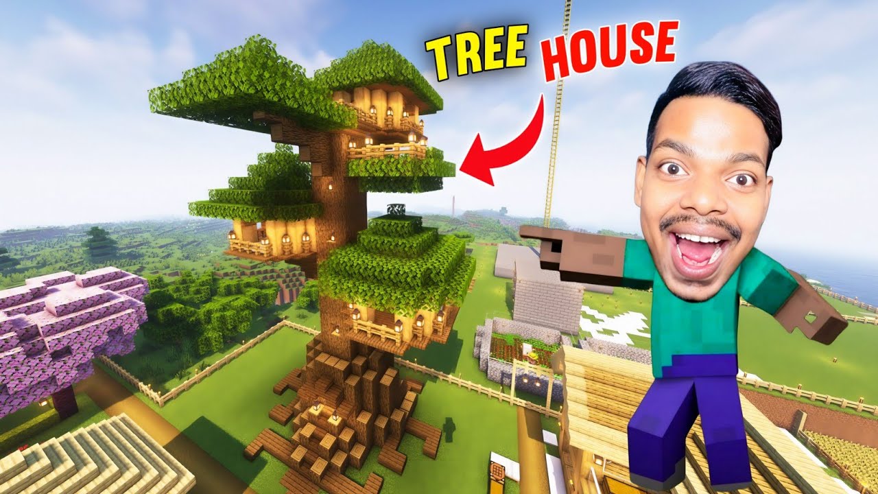 Finally Complete my Tree House In Minecraft | Minecraft Survival | EP ...