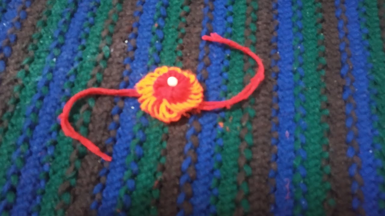 Homade Rakhi/Easy Rakhi Making from wool/ Dyamand's Craft - YouTube