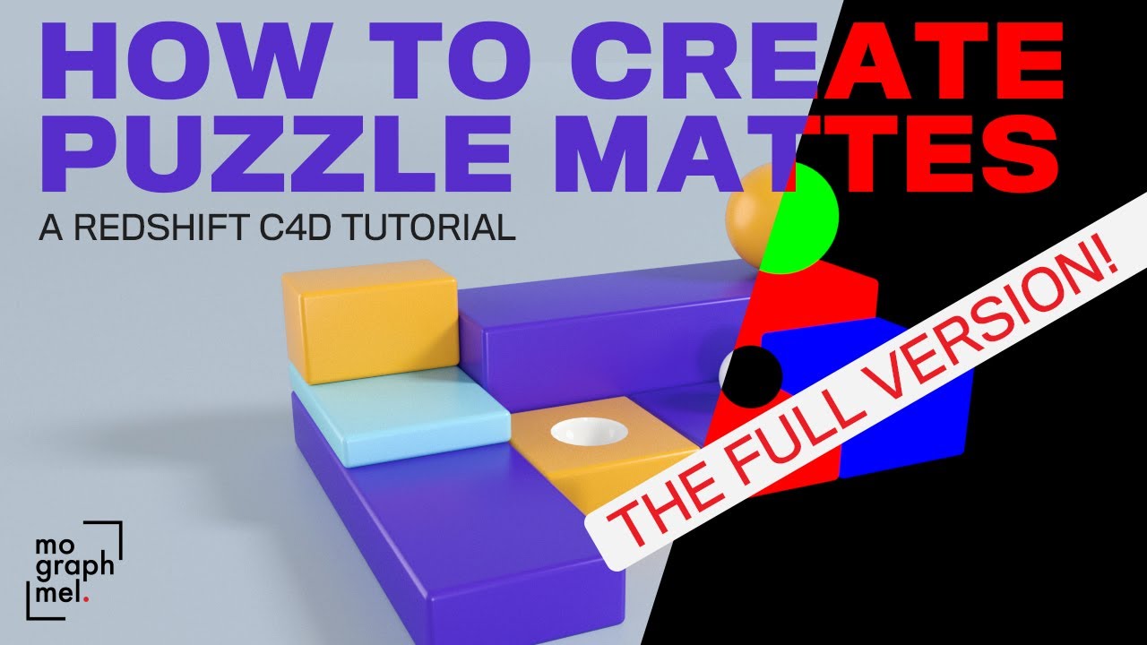 Create Puzzle Mattes in C4D | Cinema 4D Tutorial - YouTube