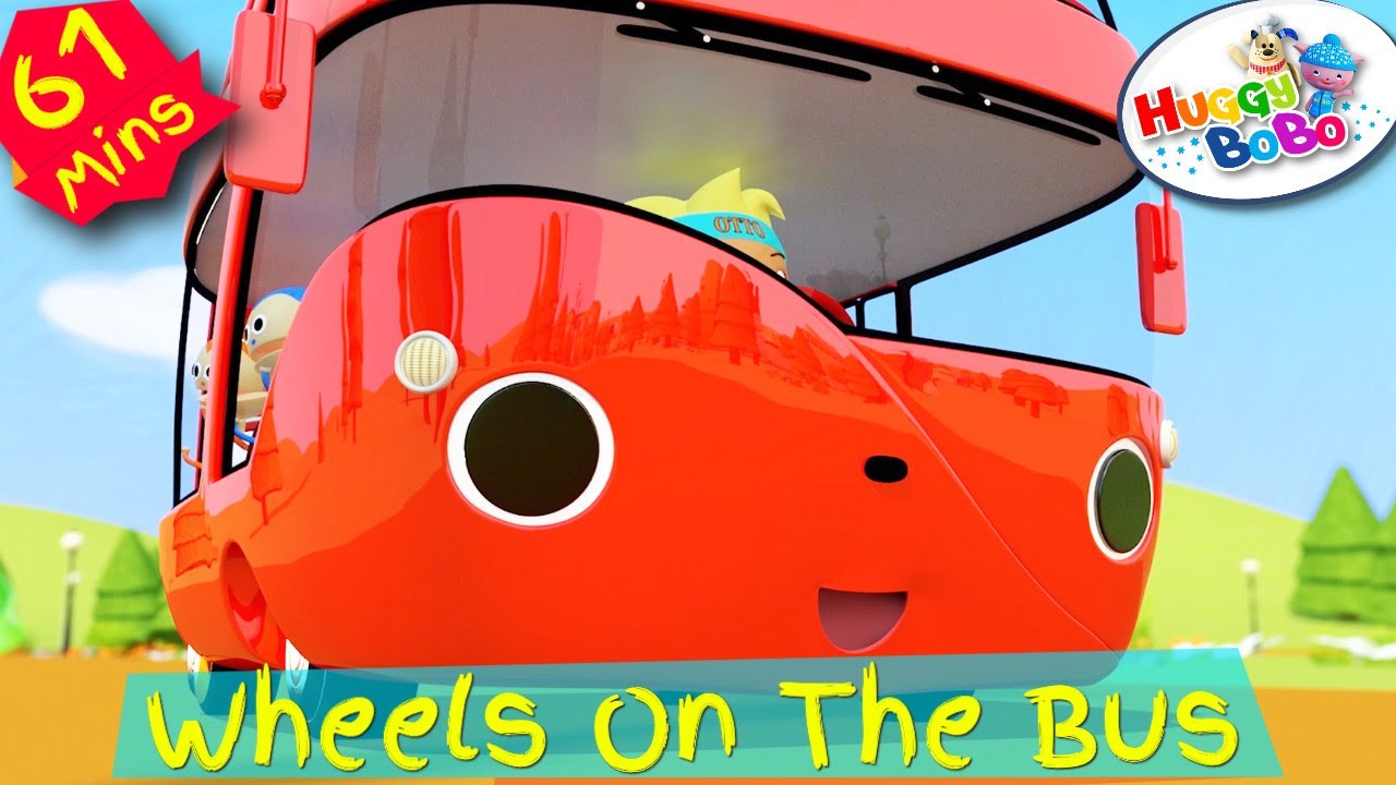 Wheels On The Bus | Plus Lots More Nursery Rhymes | By HuggyBoBo - YouTube