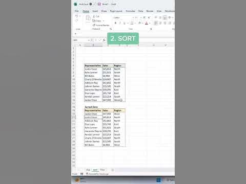 Top 3 best Excel shortcuts| Array | Sort | Unique | Filter #shorts ...